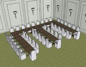 Tischformen für Gastronomie, Bankett, Catering | g-wie-gastro